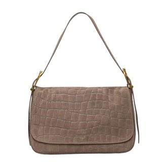 Twinset Wildleder Umh&auml;ngetasche - - Bags - Damen - Braun - ONE SIZE