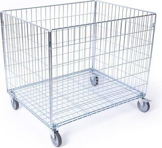 Sport-Tec Ballwagen Standard, 392 L, fahrbar Vielzweckwagen Gitterwagen Metallbehälter Sporthalle