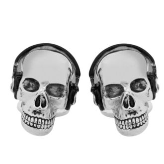 Paul Smith Homme, Accessoires, Gris, Taille: ONE Size Boutons de Manchette Tête de Mort avec Écouteurs