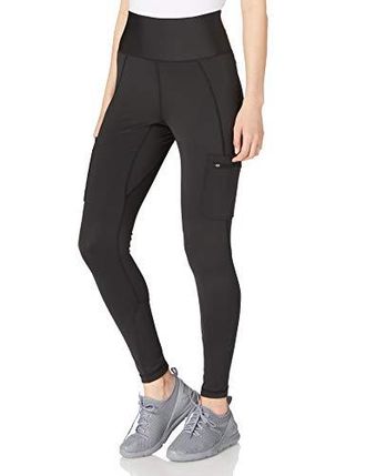 Wrangler Cargo Legging Pantalon de randonnée, Noir, L Femme