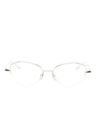 Dita Eyewear lunettes de vue Lunari &agrave; monture mi-longue - Argent