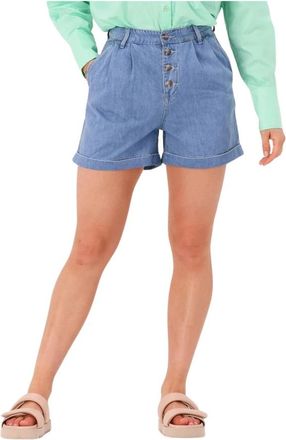 Object Blaue High Waist Denim Shorts - - Shorts - Damen - Blau - XS