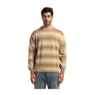 President's Verlauf Gestreiftes Rundhalsoberteil - - Knitwear - Herren - Beige - L
