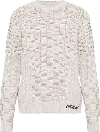 Off-white Logo-Pullover - - Knitwear - Herren - Beige - S