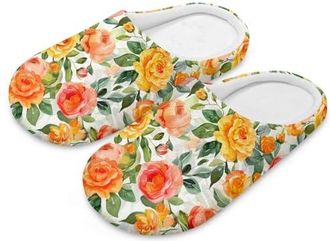 Coloranimal Chaussons de spa pour invit&eacute;s - Jetables et r&eacute;utilisables - Antid&eacute;rapants - Bout ferm&eacute;, Rose jaune, 35.5/36.5 EU