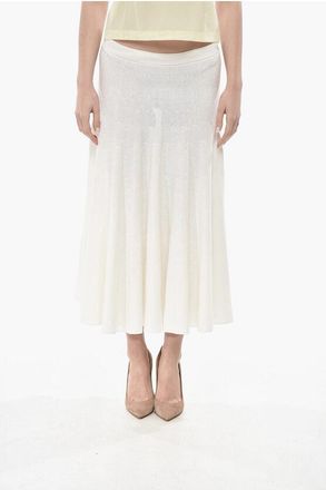 The Row Linen-Blend Midi Skirt JALIAH size M