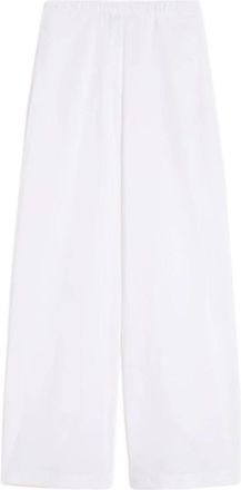 Max Mara Femme, Pantalons, Blanc, Taille: 38 FR Pantalon en toile de lin et viscose
