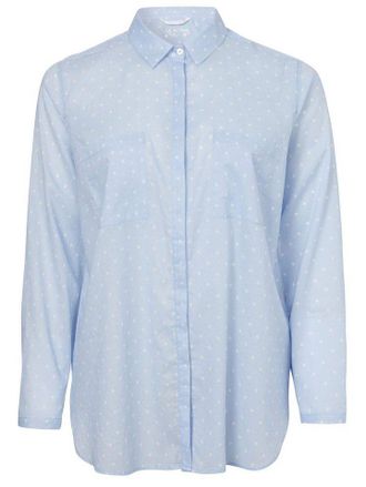 Via Appia Due Langarmbluse Verspielte Bluse mit gepunktetem Allover-Muster mit gepunktetem Allover-Muster