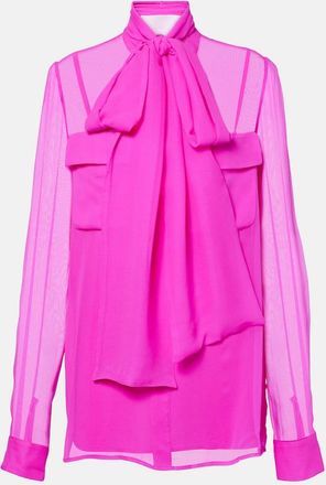 Costarellos Bluse aus Seiden-Georgette