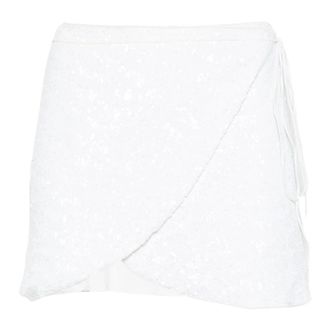 Os&eacute;ree Paillettes Rock - - Skirts - Damen - Wei&szlig; - S/M