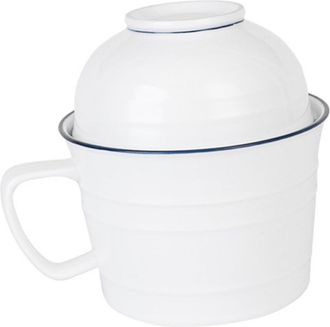 Garneck 2st Instant-nudelschale Aus Keramik Japanische Miso-schüssel Snack-schüssel Japanische Suppentassen Mikrowellen-suppenschüssel Mit Deckel Einfache Sch