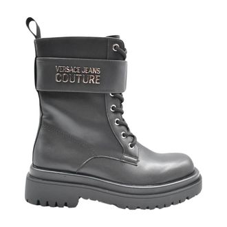 Versace Jeans Couture Schwarze flache Schuhe - - Shoes - Damen - Schwarzk - 36 EU