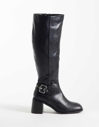 Public Desire Ruth - Bottes &agrave; talon carr&eacute; - Noir