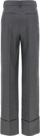 Valentino Garavani Virgin Wool Wide-Leg Trousers - Grey