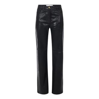 Elisabetta Franchi Loose Jeans mit laminiertem Effekt - - Jeans - Damen - Schwarzk - W29