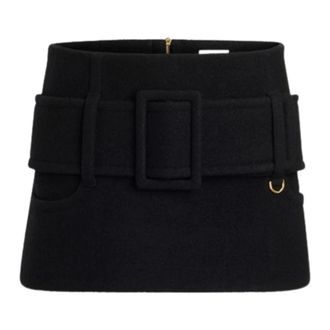 Patou Femme, Jupes, Noir, Taille: 34 FR Belted Mini Skirt
