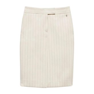 Aniye By Pinstriped Pencil Skirt - - Skirts - Damen - Beige - S
