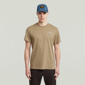 G-Star Script T-Shirt - Beige - Herren