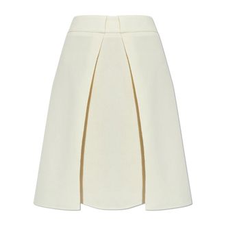 Marni Wool Cr&ecirc;pe Midi Skirt - - Skirts - Damen - Beige - S
