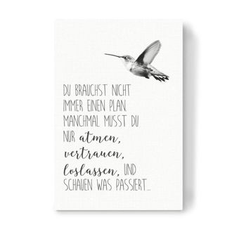 artboxONE Leinwand 30x20 cm Typografie Zuversicht von BAINAI