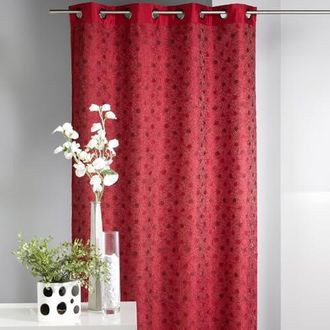 HOME MAISON Fantaisie Vorhang 130 x 250 cm rot