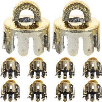 DOITOOL 10 St&uuml;ck Teiliges Weihnachtskugel endkappen aus Kunststoff Dekorative Stabile Abdeckungen f&uuml;r DIY Christbaumkugeln Langlebig Farblich Veredelt Geeigne