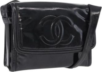 Chanel Pre-owned Vintage Enamel Shoulder Bag - Femme - Pre-owned - Noir - Taille: ONE Size