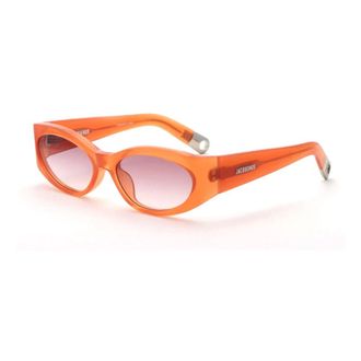 Jacquemus Weibliche Ovale Bernsteinrosa Sonnenbrille - - Accessories - Damen - Orange - ONE SIZE