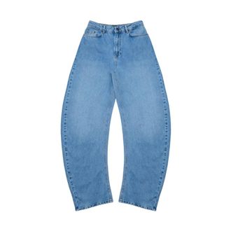 Rotate Draped Barrel Leg Jeans - - Jeans - Damen - Blau - W29