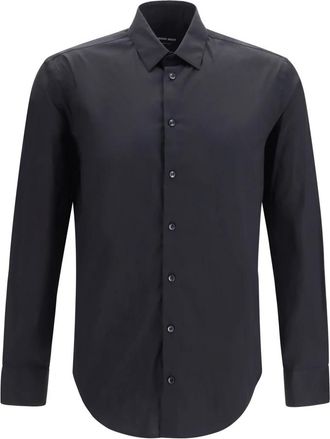 Giorgio Armani La Chemise Coupe Ajust&eacute;e - Homme - Chemises - Noir - Taille: XL