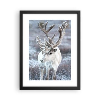 Arttor Poster Schwarzrahmen Wei&szlig; Rentier Skandinavisch Deko 30x40cm Wandposter Art Prints Wandbilder Dekoration Wohnzimmer Schlafzimmer K&uuml;che Wanddeko Bild W