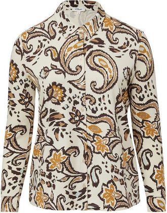 s.Oliver Langarmbluse T-Shirt Elastische Hemdbluse aus Jersey