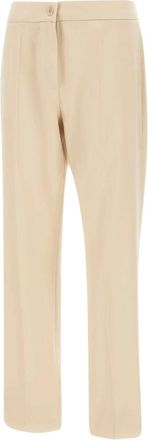 Elena Miro Femme, Pantalons, Beige, Taille: 52 FR Straight Pantalons