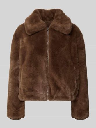 Oui Jacke aus Kunstfell mit Rei&szlig;verschluss