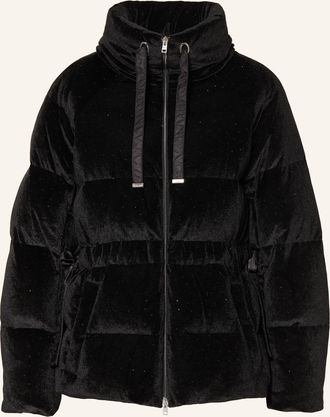 Herno Herno Daunenjacke Aus Samt Mit Schmucksteinen schwarz
