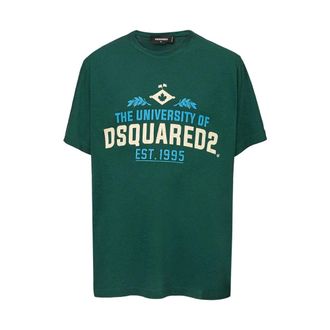 Dsquared2 Cotton Overfit T-shirt - - Tops - Herren - Gr&uuml;n - S