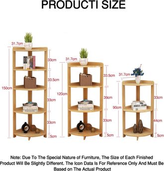 Generic Eck-B&uuml;cherregal, Aufbewahrungsregal, bodenstehend, mehrschichtig, offen, geeignet for die Aufbewahrung von B&uuml;chern, Comics und Dekorationsgegenst&auml;nden
