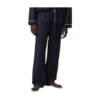 Tekla Satin-Pyjamahose - - Nightwear & Lounge - Herren - Blau - L