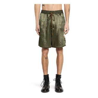 Song for the Mute Homme, Shorts, Vert, Taille: L Flower Elasticated Shorts