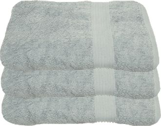 Julie Julsen 3er Pack Duschtuch 29 Farben erhältlich weich und saugstark 500gsm Öko Tex 70 x 140 cm Silber B-Ware