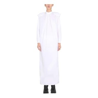 Raf Simons Femme, Robes, Blanc, Taille: 36 FR Long Shirt Dress With Trim