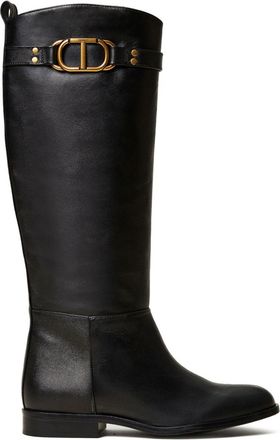 Twin-Set bottes &agrave; boucle Oval T - Noir