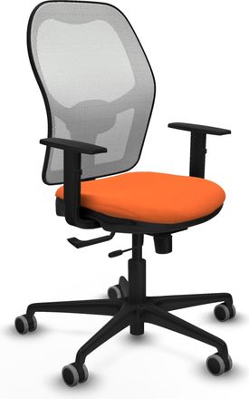 Piqueras y Crespo B&uuml;rostuhl aus Netzstoff mit 1D-Armen, h&ouml;henverstellbare Lendenwirbelst&uuml;tze, ausgestattet mit Syncro/Translack und eingespritztem Schaum. Mit Rollen vo