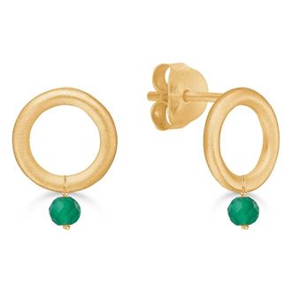 Frk. Lisberg Femme, Accessoires, Jaune, Taille: ONE Size Circle Stud Earrings