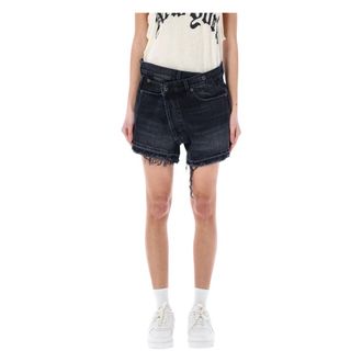 R13 Femme, Shorts, Noir, Taille: W28 Crossover Short