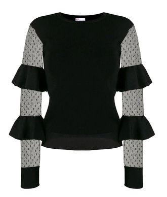 Red Valentino Tulle Ruffle Detail Jumper Size XS