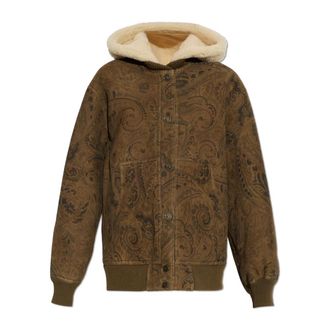 Etro Lederjacke mit Kapuze - - Jackets - Damen - Braun - S