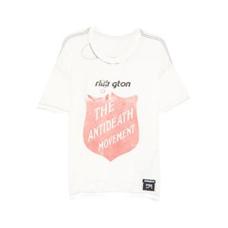 RRR123 Anti Death Tyler Tee - - Tops - Herren - Wei&szlig; - XL