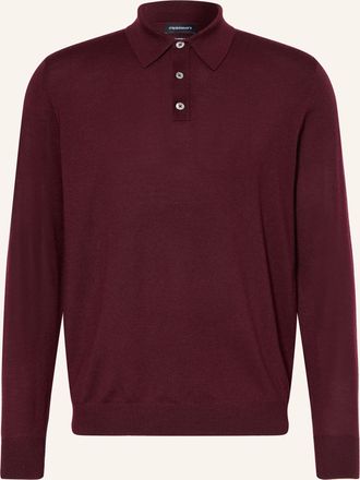 Strokesman's Strokesmans Strick-Poloshirt Aus Merinowolle rot