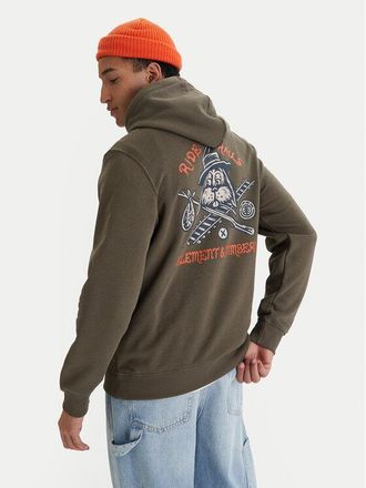 Element Sweatshirt Timber Hobos Po ELYSF00314 Khakifarben Regular Fit